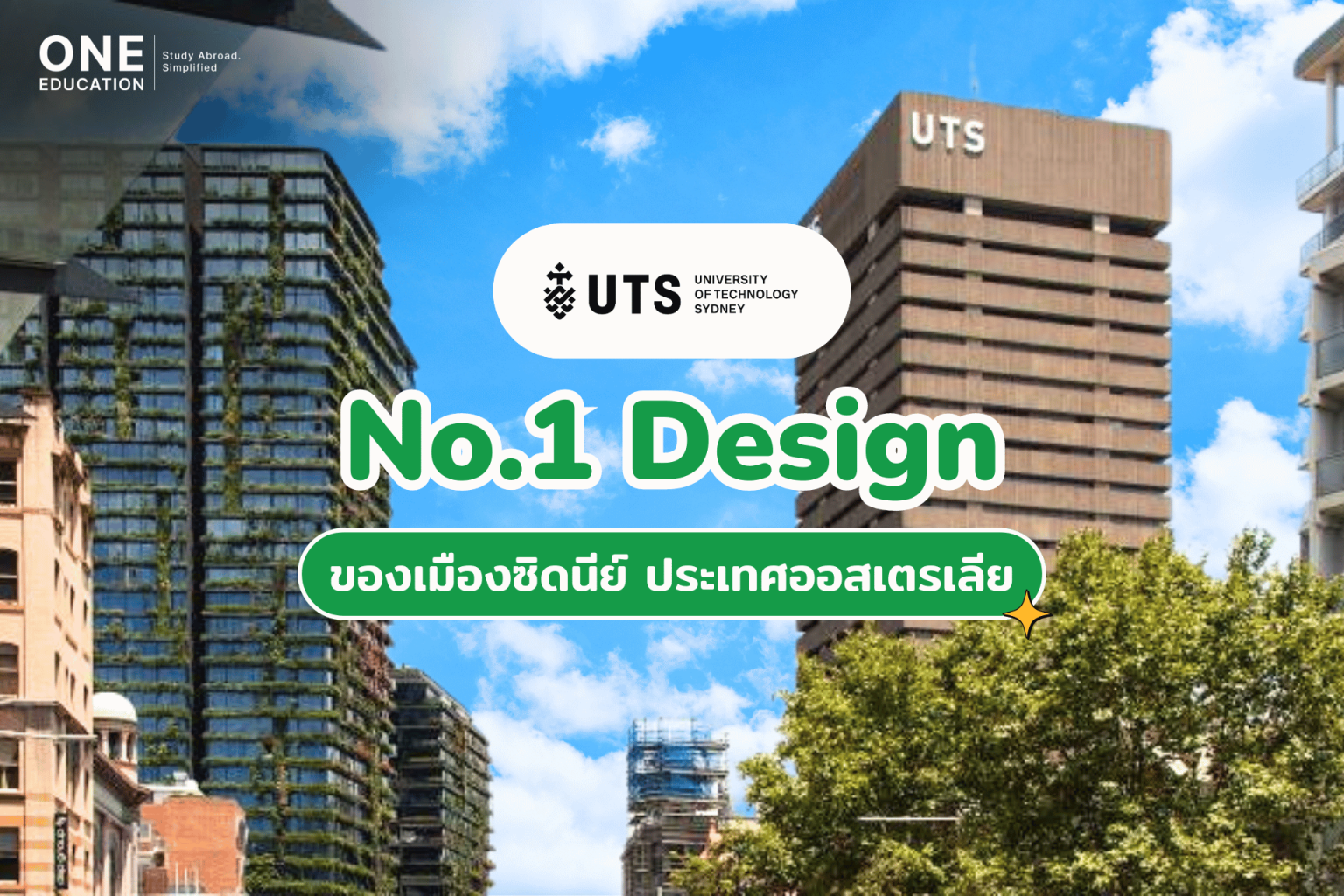 University of Technology Sydney อันดับ 1 ด้าน Design ในเมืองซิดนีย์